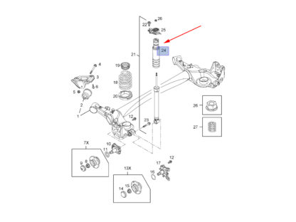 Osłony i odboje tylnych amortyzatorów Opel Corsa D 13237297 / 436772 ...