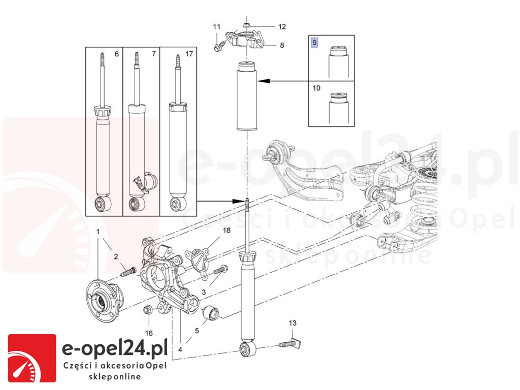 Osłony odboje amortyzatora tył Opel Insignia A | e-opel24.pl