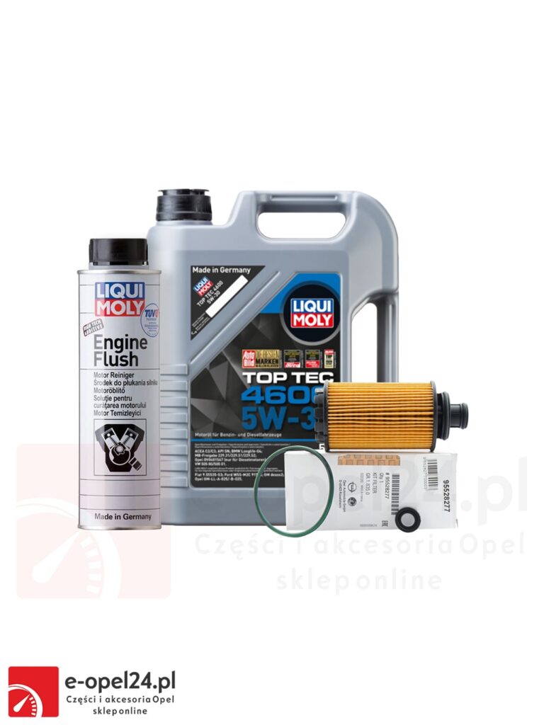 OE filtr oleju Opel 2.0 cdti + olej liqui moly5l + płukanka