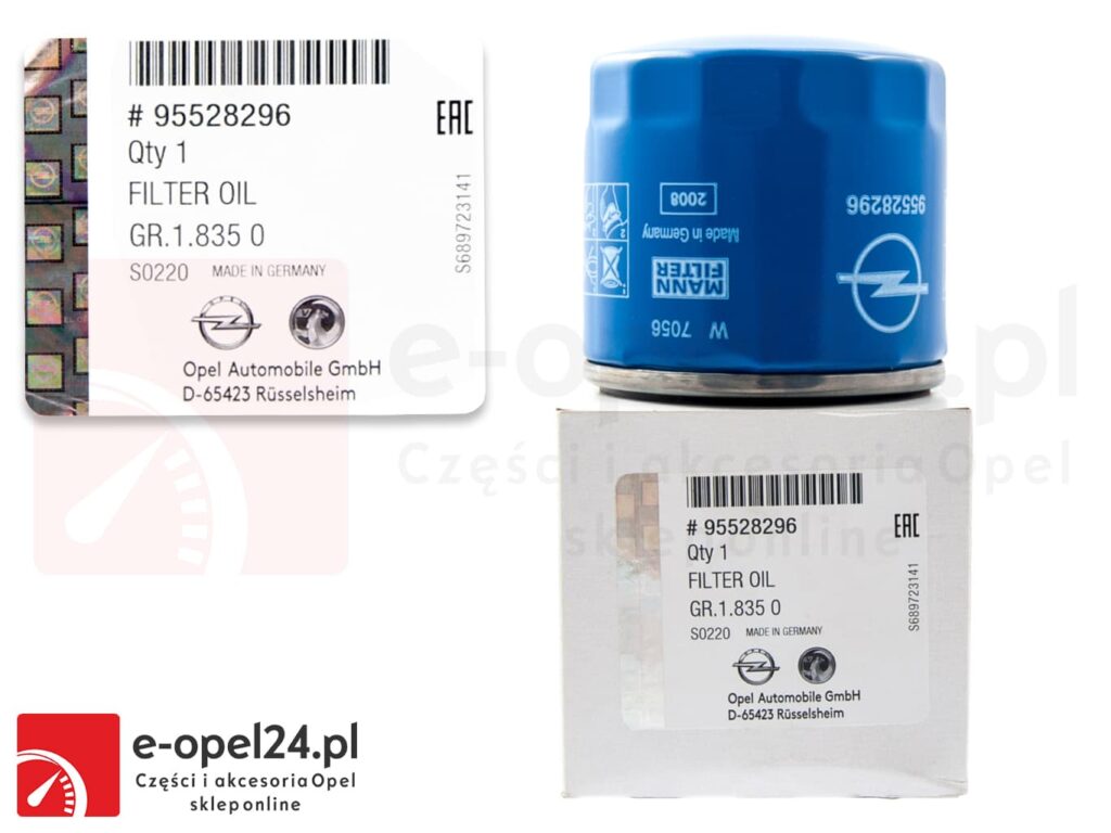 Oryginalny filtr oleju Opel - 95528296